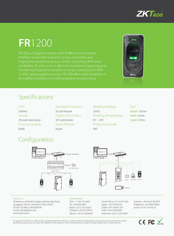 FR1200- Fingerprint Reader – n-rol.com